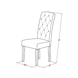 East West Furniture WECE7-BLK-21 Dining Set