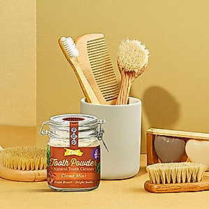 The Dirt Tooth Powder - Fluoride Free - Remineralizing with Essential Oils & Bentonite Clay - Natural Toothpaste Alternative - Available in 6 Flavors (Cinna Mint, 51g: 6 Month Supply)