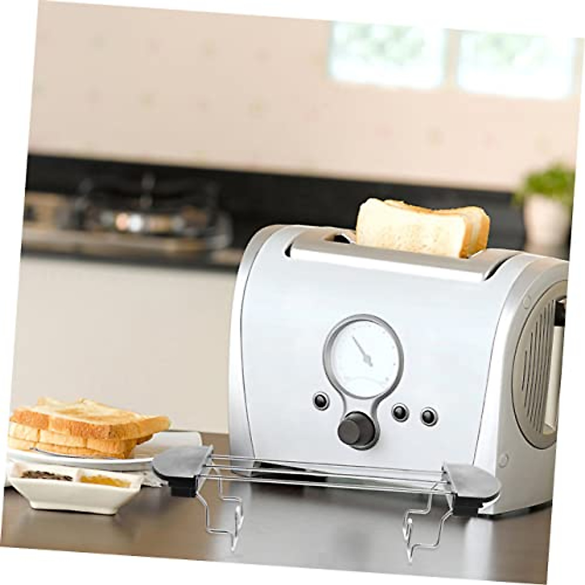 HEMOTON 1 Set Toaster Grill Silicone Baking Pans Pizza Oven Pizza Accessories Blue Toaster 2 Slice Toaster Oven Covers Bread Maker Metal Toast Rack Toast Machine Part Sandwich Rack