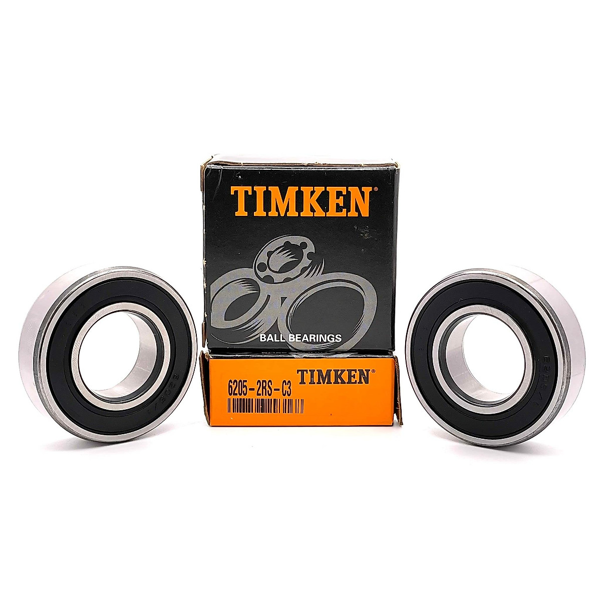 2PACK TIMKEN 6205-2RSC3 Double Rubber Seal Bearings 25x52x15mm Pre-Lubricated and Stable Performance and Cost Effective Deep Groove Ball Bearings