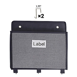 homyfort Over the Door File Organizer, Wall Hanging File Folders with 5 Large Pocket for Mails, Magazines, Back to School Supplies,Office Chart Storage, Paper Organization (Grey)