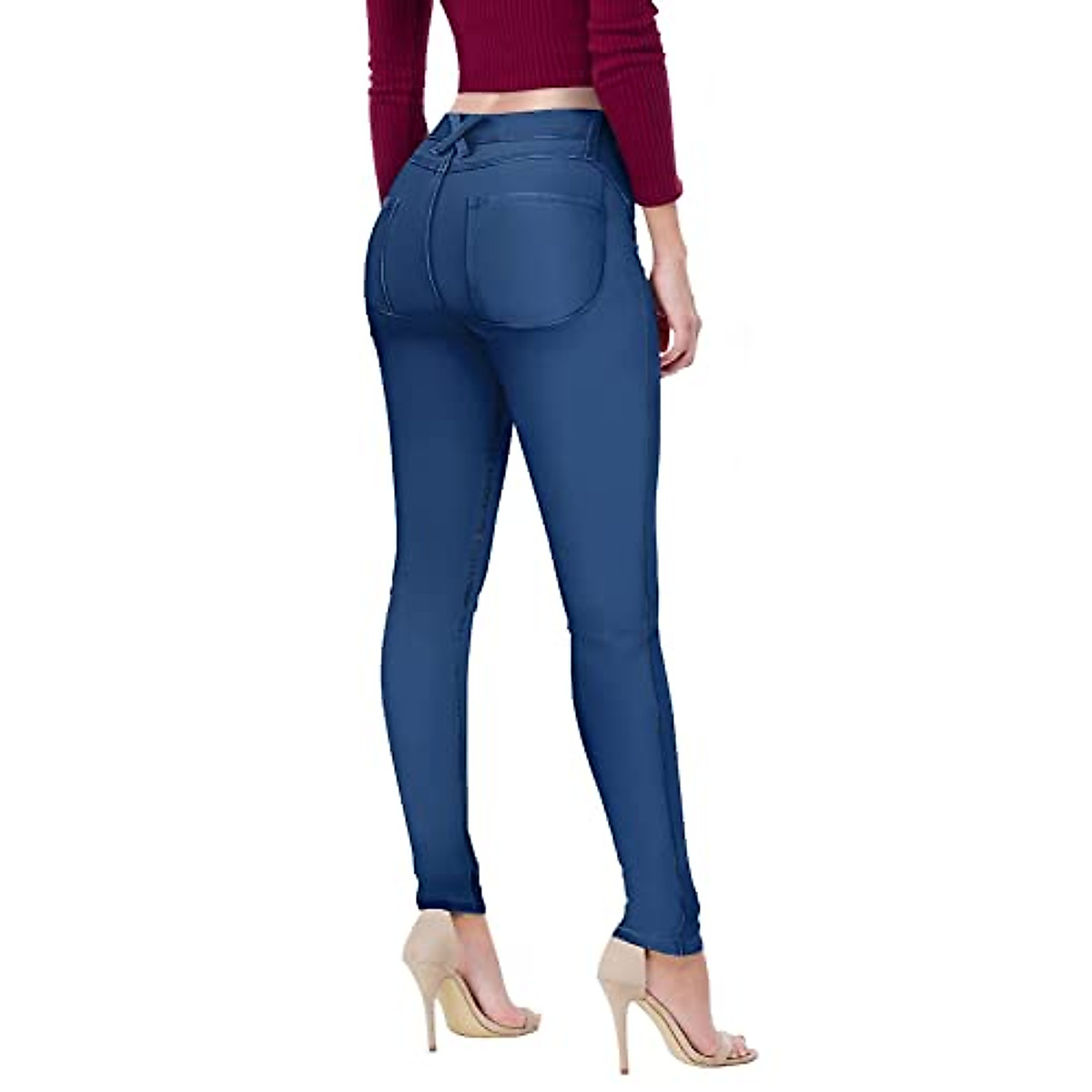 Women's Extreme Butt Lift Stretch Denim Jeans P46862SK Dark WASH 11