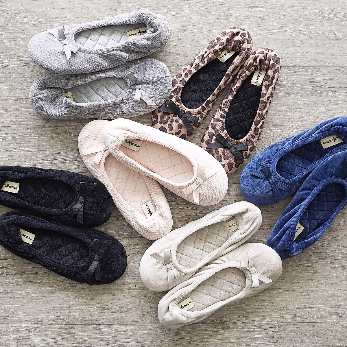 Dearfoams womens Layla Ballerina Slipper, Leopard, Medium US