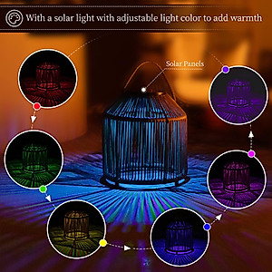 RADIATA Boho Patio Furniture Sets Outdoor Conversation Wicker Bistro Sectional Sofa and Chair Sets for Backyard, Porch, Deck, Garden (9pcs)