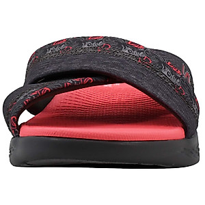 Skechers Women's On-The- Go 600-Monarch Charcoal/Hot Pink Slide Sandal 8 M US