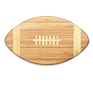 TOSCANA - a Picnic Time brand Touchdown Football Cheese Board, Novelty Charcuterie Board, Serving Platter, Cheese Boards Charcuterie Boards, Wood Cutting Board, (Bamboo)