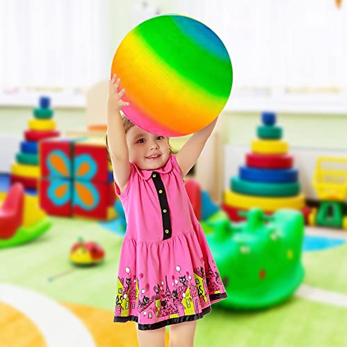 ArtCreativity Rainbow Playground Ball - Durable Fun for Kids