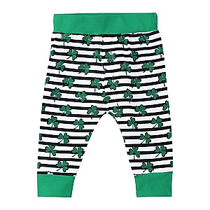 Baby Boys Girls Outfit Set St Patrick's Day Long Sleeve Clothes Bodysuit (Green, 3-6 Months)