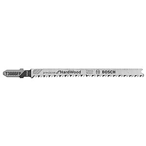 Bosch T308BFP 5-Piece 3-1/2 In. 12 TPI Precision for Hardwood Bi-Metal Jig Saw Blades