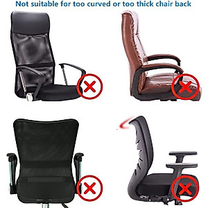 Chair Headrest Pillow Attachment Office Chair Mesh Head Rest Black Mesh Nylon Frame Head Support Cushion Clip Universal Adjustable Angle Head Elastic Pillow,Headrest Only (Blue, 2.6 Fixing Clips)