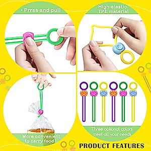 HICCVAL Multi-Purpose Sealer Set, Reusable Food Bag Clips, Zip Ties, Cable Ties, Detachable Sealing Ties, Sealing Tape and Cord Organizer for Food Bags and Wire Management. 20 Pcs