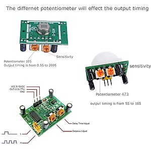 Geekstory HC-SR501 PIR Infrared Sensor Body Infrared Motion Module for Arduino Raspberry Pi(Pack of 5pcs)