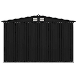 Garden Storage Shed Anthracite Steel Outdoor Garage Building House