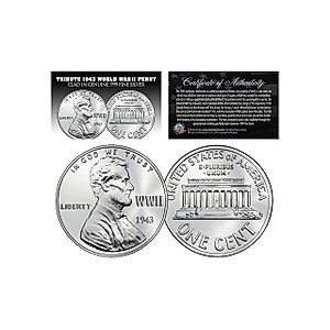 1943 Tribute Steelie WWII Penny Coin Clad in Genuine .999 Fine Silver - Lot of 3