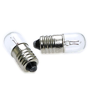 MEETOOT 25pcs E10 Mini Light Bulbs 6.3V 0.15A Physical Electrical Experiment Screw Base Indicator Light Incandescent Bulb Old-Fashioned Flashlight Lamp