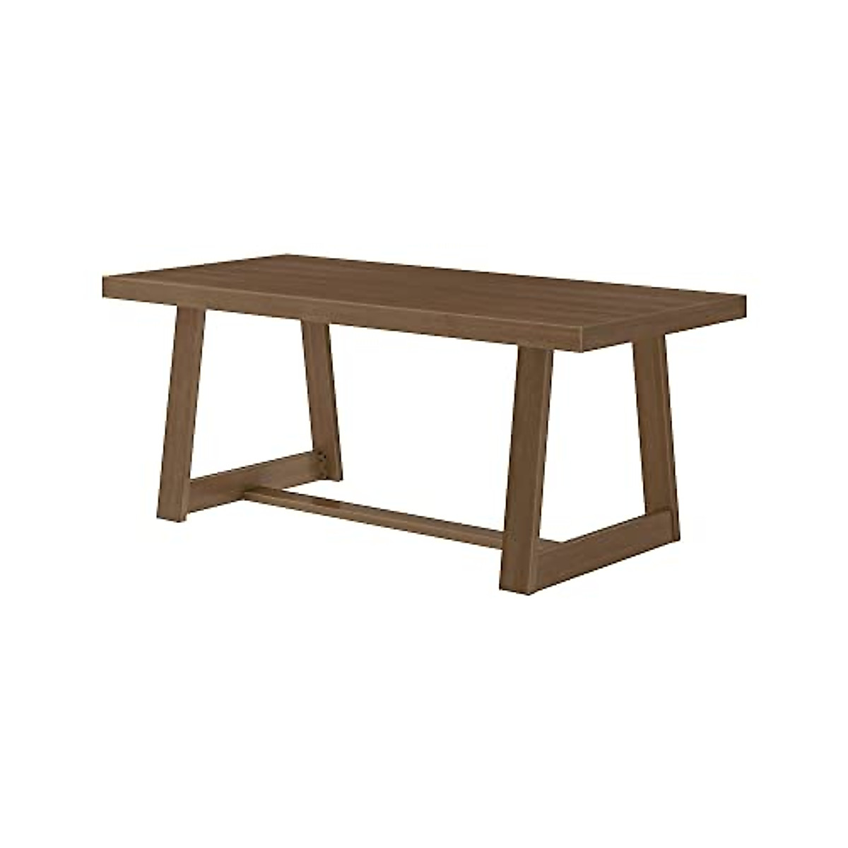 Plank+Beam 72 Inch Farmhouse Dining Table, Solid Wood Kitchen Table, Dinner Table for Dining Room, Pecan Wirebrush