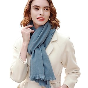 RIIQIICHY Pashmina Shawl Wraps for Women Scarf for Wedding Large Winter Blue Scarves Soft Shawls and Wraps for Evening Dresses