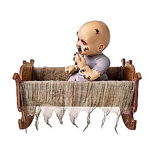 Spirit Halloween Zombie Baby Cradle | Halloween Decorations | Baby Crib Prop | Horror Décor | Haunted Nursery Décor