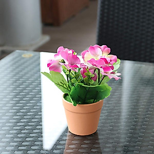 Garneck Faux Plants Artificial Plants Orchid Pots Outdoor Decor Outdoor Plants Flower Pots Potted Flowers Artificial Orchid Potted Plants Office Purple Artificial Flower Mini
