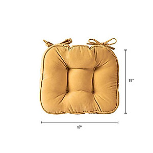 Greendale Home Fashions Chair Pad, One Size, Cream, 2 Count