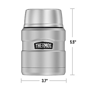 THERMOS Space Jam: A New Legacy Toon Squad Group Shot STAINLESS KING Stainless Steel Food Jar with Folding Spoon, Vacuum insulated & Double Wall, 16oz