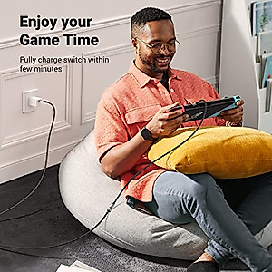 UGREEN USB C Extension Cable 3.3FT, USB C 3.2 Extender Nylon Braided Type C Male to Female Cord 100W Charging 10Gbps Transfer Compatible with Steam Deck, Hubs, MacBook Mini 2023/Pro, iPad, etc