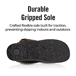 Clarks women's Knit Scuff Slipper, Black, 9 M US