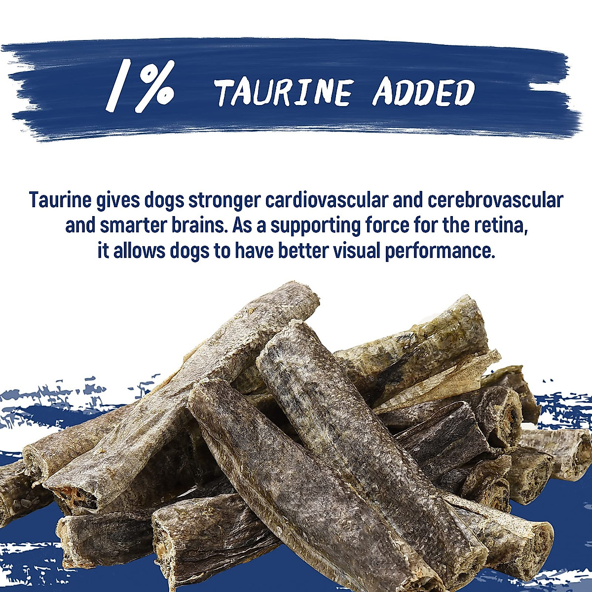 PAWUP Dog Treats, Cod Skins Dog Treat with Taurine, One-Ingredient Grain-Free Chew Fish Skin Rolls Rich in Omega3, 8 oz