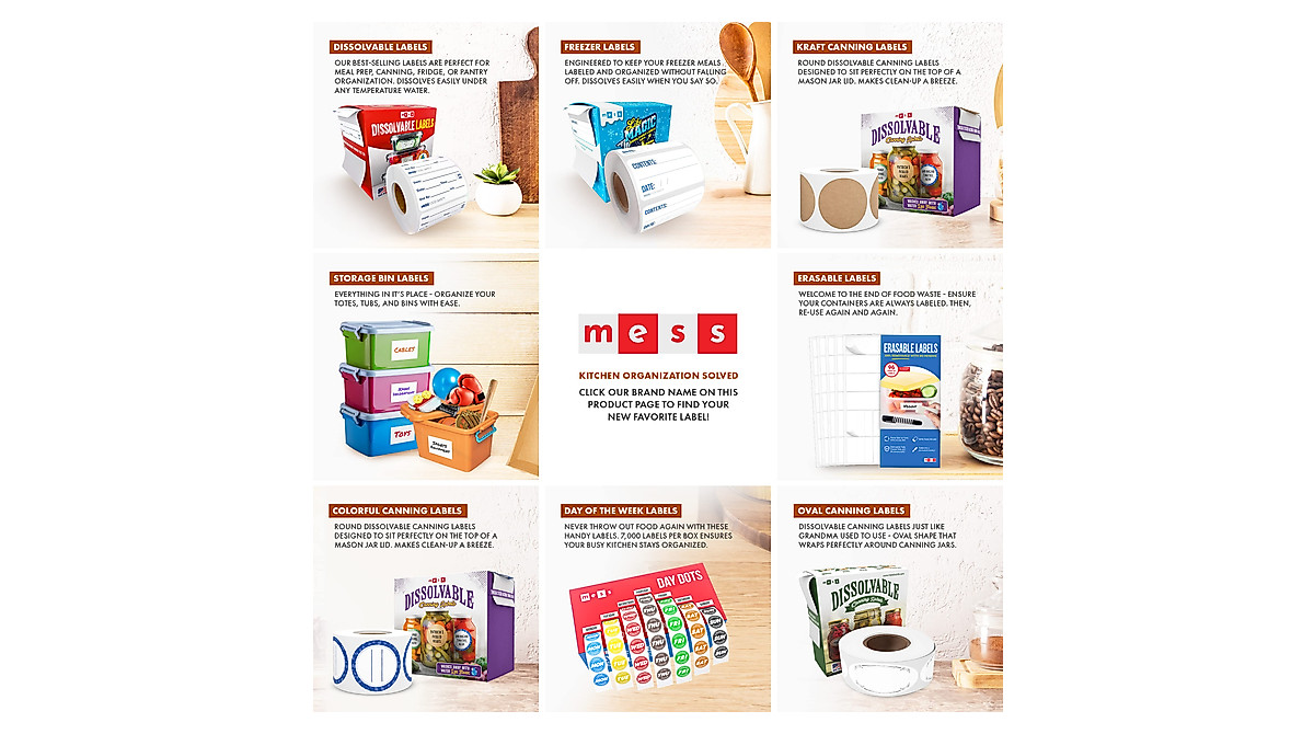 Reusable Food Container Labels - 96 Pack | Erasable & Waterproof