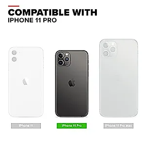 ZIZO Bolt Series iPhone 11 Pro Case - Heavy-Duty Military-Grade Drop Protection w/Kickstand Included Belt Clip Holster Tempered Glass Lanyard - Black