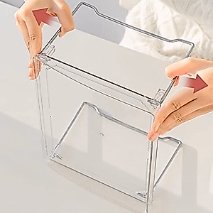 Cryfokt Tabletop Organizer Rack, Durable Plastic Sturdy Stable Structure Transparent Storage Rack for Home (One Tier Free Size)
