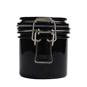 Mekupeu Eyelash Glue Storage Tank Individual Adhesive Stand Activated Carbon Cylinder Jar Sealed Container Lash Extension Tool, Black, 1PCS