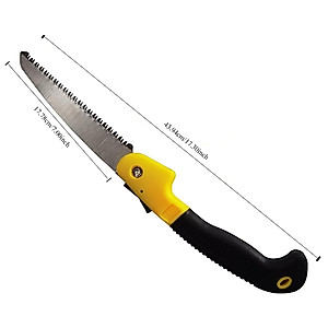 NIUTRIP Portable Safety Folding Saw, Camping Saw with 7"/180mm 3 Cutting Edge Blade,Pruning Saw, Hand Saw with Safety Lock for Backpacking, Wood Trimming, Garden Tree Branch Trimmer, Bushcraft,1 Pack