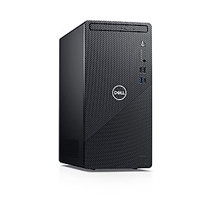 Dell Inspiron 3891 Compact Desktop Computer Tower - Intel Core i3-10105, 8GB DDR4 RAM, 256GB SSD, Intel UHD Graphics 630 with Shared Graphics Memory, Windows 10 Home - Black (Latest Model) (Renewed)