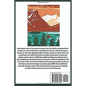 National Parks Notebook: St Mary Lake Glacier National Park NOTEBOOK Blank Paper | 80 Pages | 6 in x 9 in