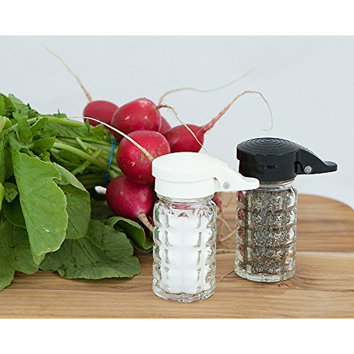 Moisture Proof Humidity Free Shake it Free Shaker Glass Salt and Pepper Shakers by Tumbler Home