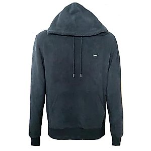 Michael Kors Mens Logo Fleece Hoodie Sweatshirt Black (XL)