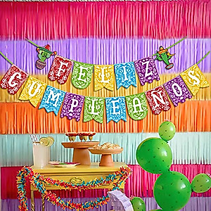 Feliz Cumpleaños Happy Birthday Banner Mexican Themed Birthday Cinco de Mayo Party Fiesta Decorations Supplies