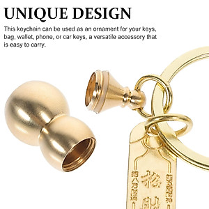 GALPADA Feng Shui Coins Gourd Keychain: Bring Wealth and Good Luck Keychain, Retro Chinese Keychain Decorative Pendant, 12 Zodiac Brass Keychain (Horse)