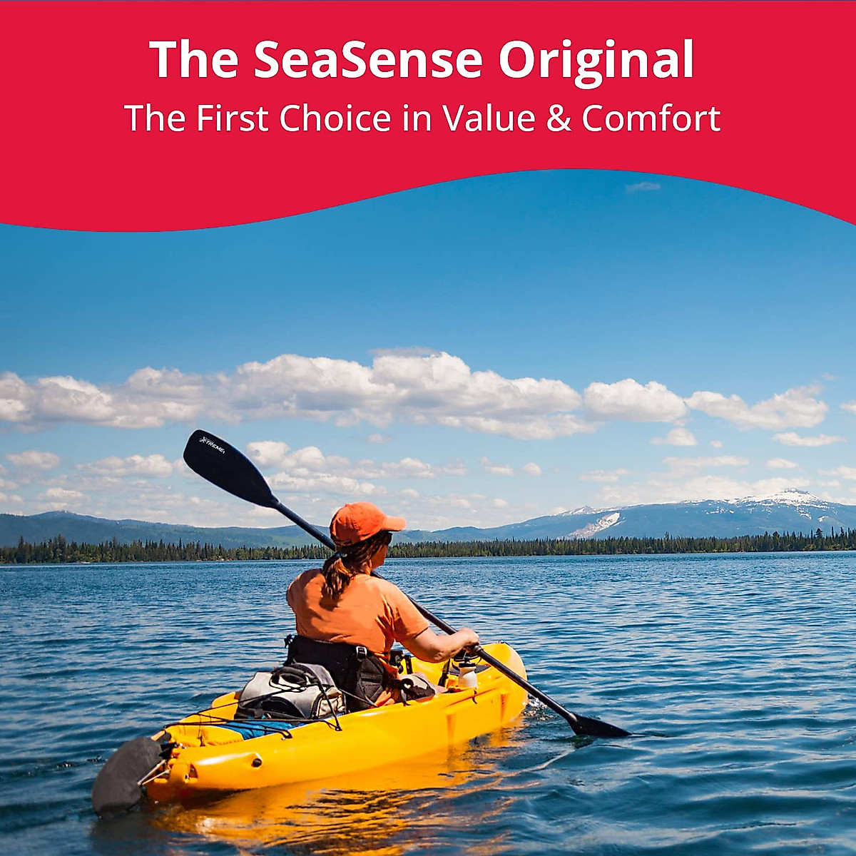 SeaSense XTreme 1 Kayak Paddle, Black, 96” - Molded Plastic Blades, 2-Piece Aluminum Construction - Great for Recreational, Sport, Sea, Whitewater & Fishing Kayaking