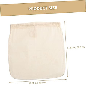 KICHOUSE Cotton Filter Bag Coffee Filter Bags Tea Filters Mesh Strainer Brew Bag Drink Making Filters Bags Cold Brew Filter Bags Food Strainer Fine Mesh Straining Bag Filter Pouch Wine Ring