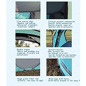 AyfeS Tent for Camping Camping Tent 4 with 2 Doors 2 Windows Automatic Pop Up Waterproof Instant Tent for Outdoor Hiking Large Space for Picnic Outdoors