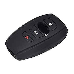 LemSa 2Pcs Soft Silicone Key Fob Cover Case Remote Keyless Protector for Subaru 2016-2018 Forester 2017-2018 Outback 2015 2016 2018 XV Crosstrek 2017 Impreza 2014-2017 BRZ 2016 2018 WRX 2016,Black Red