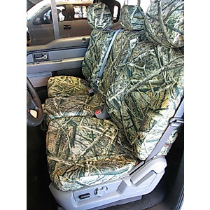Durafit Seat Covers Made to fit 2011-2014 Ford F150-F550 Front 40/20/40 Split Seat Custom Seat Covers, Opening Console Lost at Camo Endura