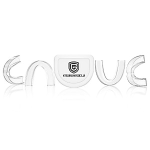 GRINDSHIELD Grinding Mouth Guard - Custom Fit, Trimmable - 4 Mouth Guards for Grinding Teeth & Case – Nightguard for Teeth Grinding, Night Guard, Dental Guard, Clenching Mouthguard