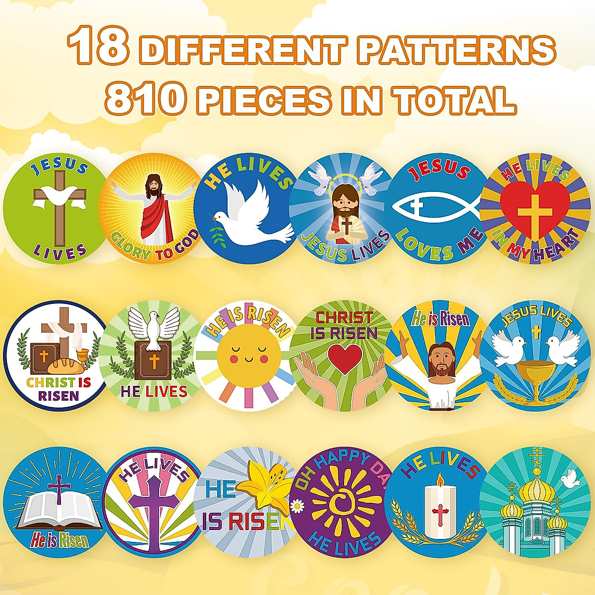 Outus 810 Pieces Black History Month Sticker Roll Sticker Black Freedom Day Label Rolls African Afro American Festival Theme Party Supplies Decoration Favors(Easter)