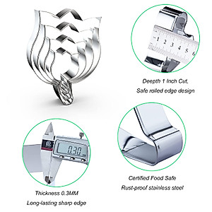 Tulip Flower Cookie Cutter Set Large - 5", 4", 3", 2" - 4 Piece - Stainless Steel