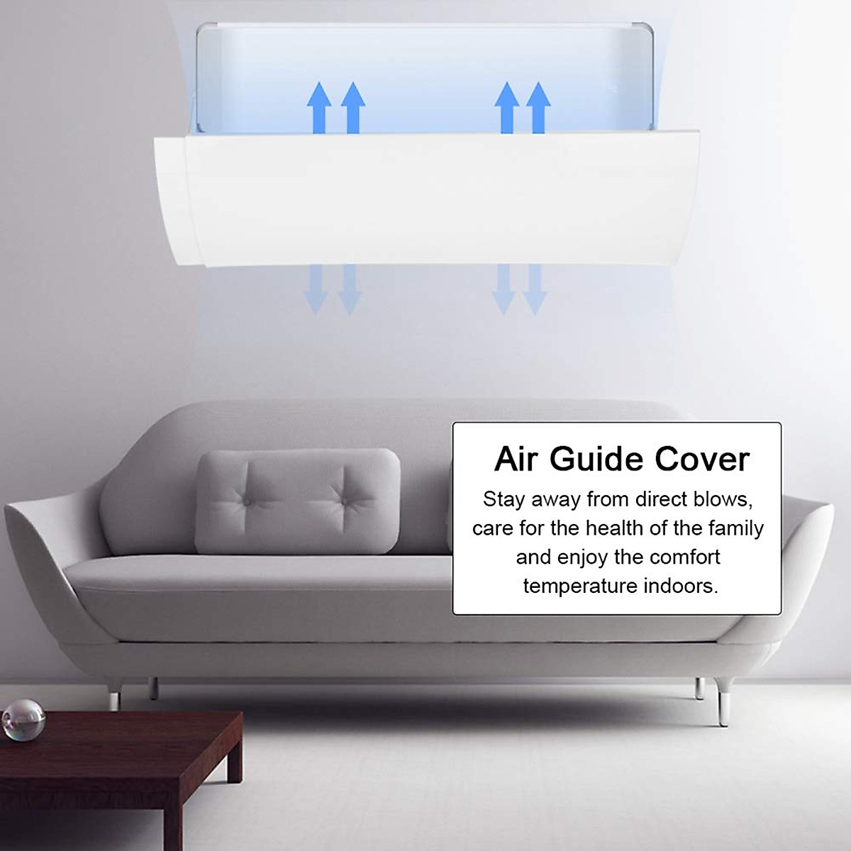 Outlet Air Wing, Air Diverter Cover, Air Conditioner Wind Deflector Air Cover Anti Direct Blowing Adjustable Scalable Baffle