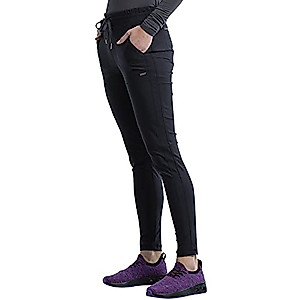 Form Scrub Pants for Women, Knit Drawstring Scrubs for Women CK095P, XXS Petite, Black