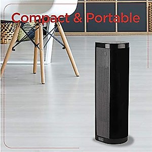 BLACK+DECKER Ceramic Space Heater with Adjustable Thermostat, Tower Heater for Vertical or Horizontal Use, Portable Heater & Tower Fan with 3 Settings, Oscillating Electric Heater